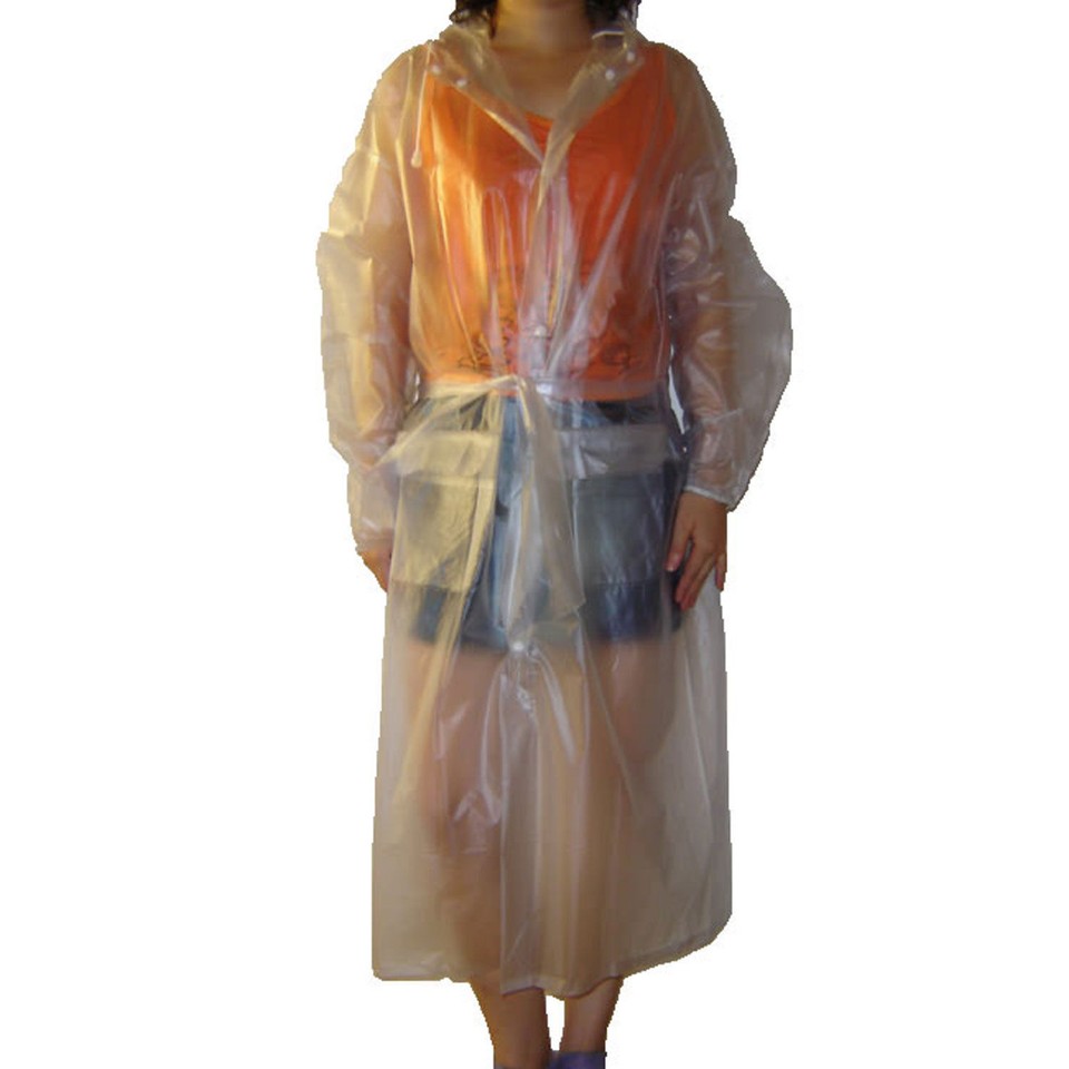 Quality Semi- Transparent Plastic PVC Vinyl Raincoat MAC Regenmantel ...