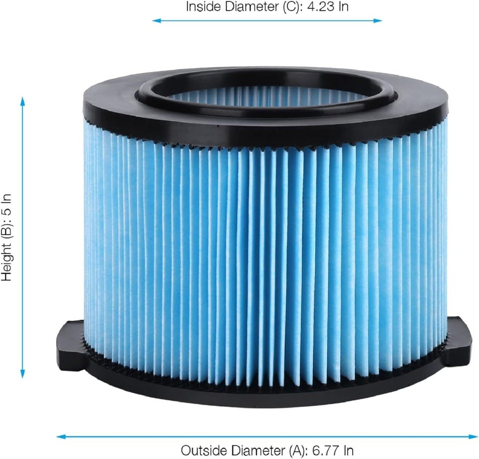 For Rigid Shop Vac Filter Reusable 3 Layer Washable Wet Dry Vacuum 3-4. ...