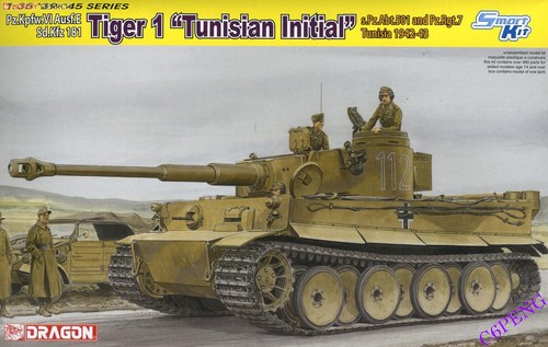 DRAGON 6608 1/35 ‘39-45’ PZ.KPFW.VI AUSF.ESD.KFZ 181 TIGER 1 “TUNISIAN ...