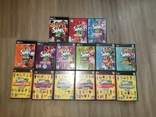 The Sims 2 PC OG Game +Expansion Packs Lot Of 15 CD Rom Games EA+Guide ...