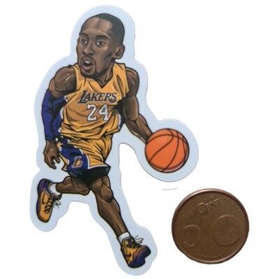 Autocollant Basketball NBA Sticker PVC Kobe Bryant Lakers Black Mamba ...