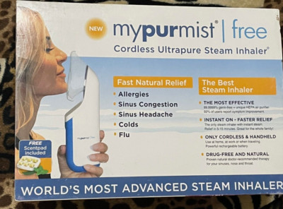 MyPurmist Free Cordless Ultrapure Steam Inhaler New In Box 855278005185 ...