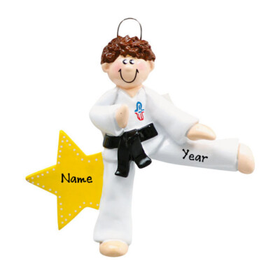 PERSONALIZED Male Karate Star - Martial Arts Christmas Ornament 2023 ...