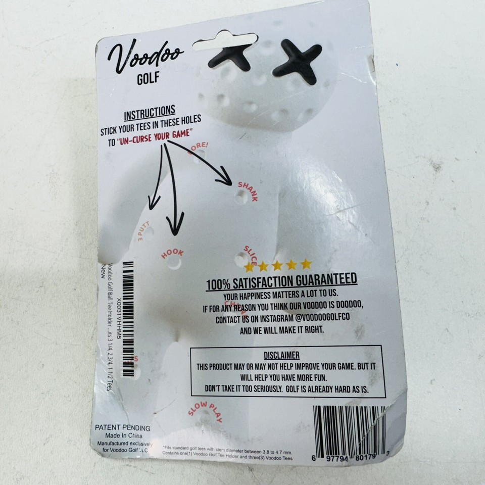 Voodoo Golf Ball Tee Holder Novelty - “Uncurse your Game" - New | eBay