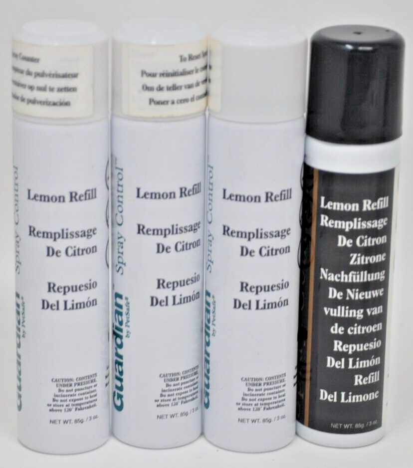 3 NEW / 1 Partial Guardian PetSafe Spray Control Lemon Refills - 3 oz ...