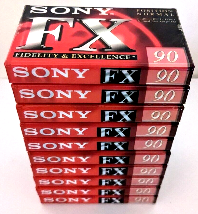Sony FX 90 C-90FX1C - 10 PACK - 90 Min Blank Audio Cassette Tape - New ...