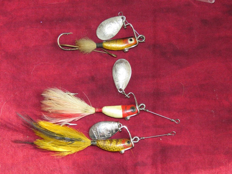 VINTAGE 3 HEDDON SPIN FIN FISHING LURES | eBay