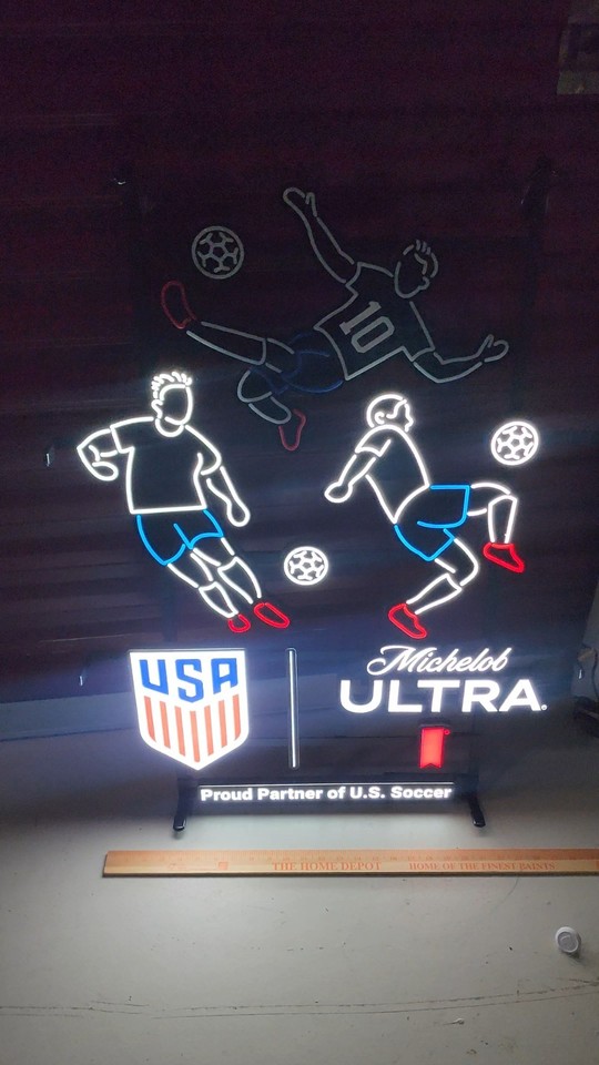 Michelob Ultra World Cup Messi Sequencing LED Beer Bar Sign Light Neon ...