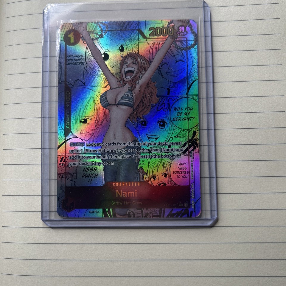 One Piece Trading Card Game Nami Manga Alt Art Rare PRB-01 English OP01 ...