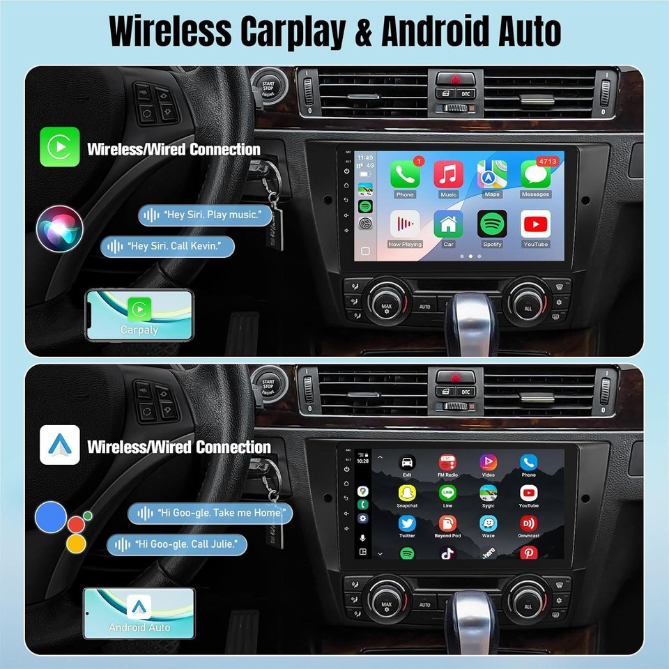 8-Core For BMW 3 series E90/E91 2005-2011 Car Radio Stereo Carplay 4 ...