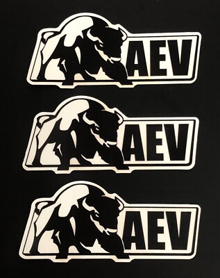 3-Pack AEV American Expedition Vehicles Black CLEAR Decals Stickers 5 ...