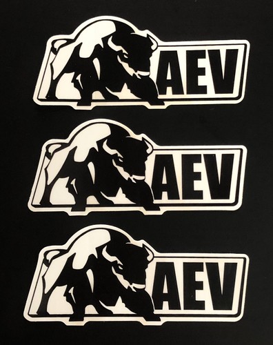 3-Pack AEV American Expedition Vehicles Black CLEAR Decals Stickers 5 ...