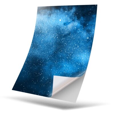 1 x Vinyl Sticker A4 - Pretty Space Blue Watercolor #3805 | eBay UK