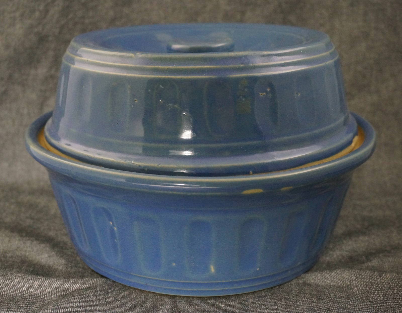 MONMOUTH Western Stoneware Periwinkle Blue TALL COVERED CASSEROLE DISH ...