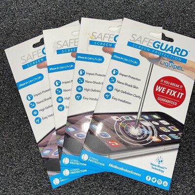 Liquipel Safeguard Screen Protection iPhone 6+ 6s+ 7+ 8+ New 4 Packs | eBay