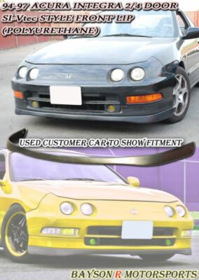 Fits 94-97 Acura Integra 2/4dr SI-VTEC Style Front Bumper Lip (Urethane ...