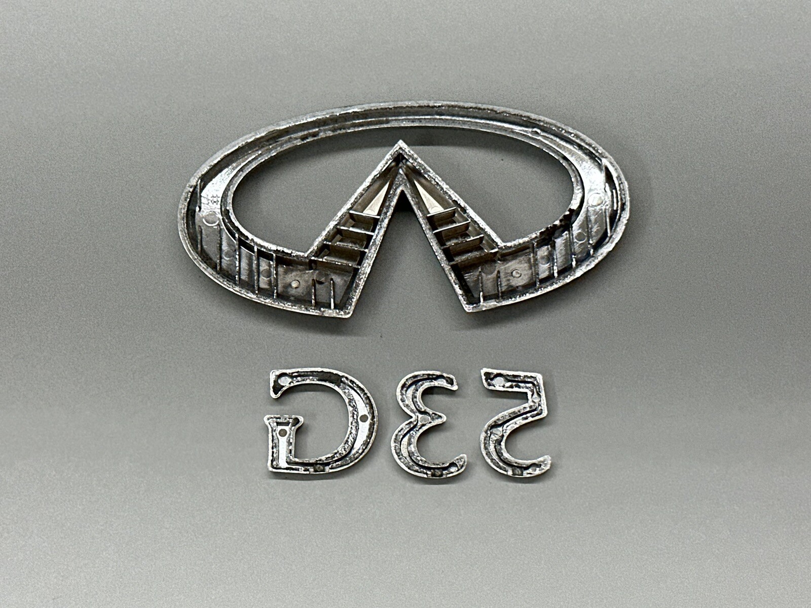 02 03 04 05 06 Infiniti G35 Emblem Letters Logo Badge Trunk Rear Chrome ...
