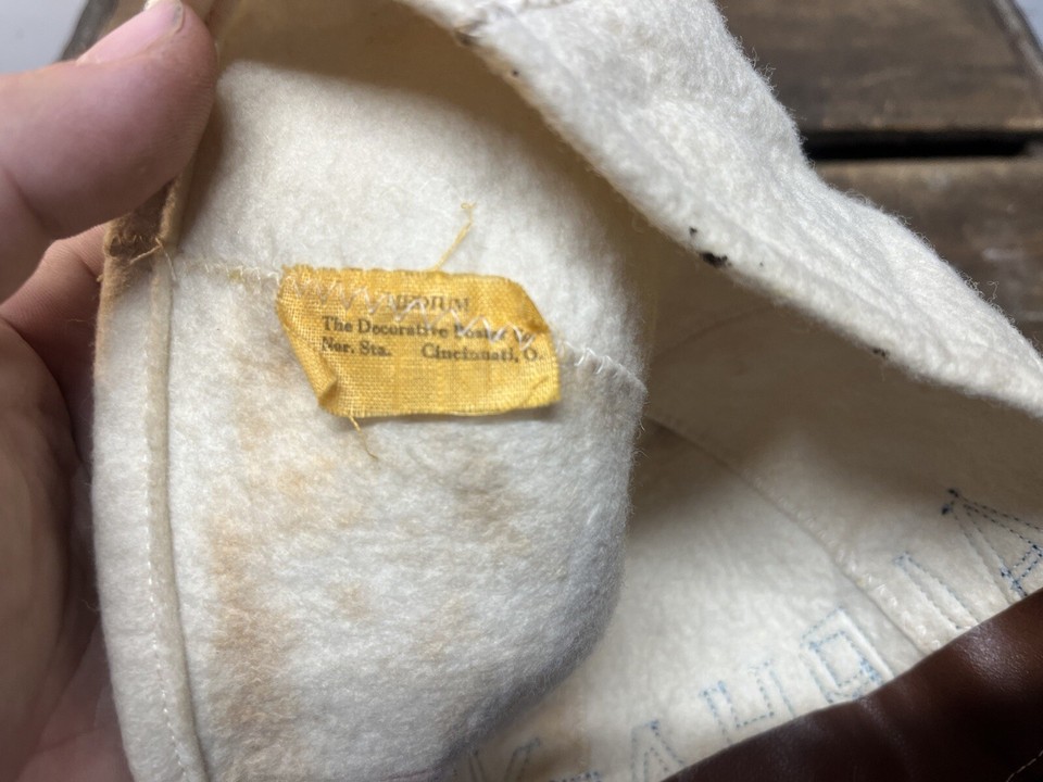 Antique Vtg 1920s Alpha-Y Baseball Wool 6 Panel Short Brim Baseball Cap ...