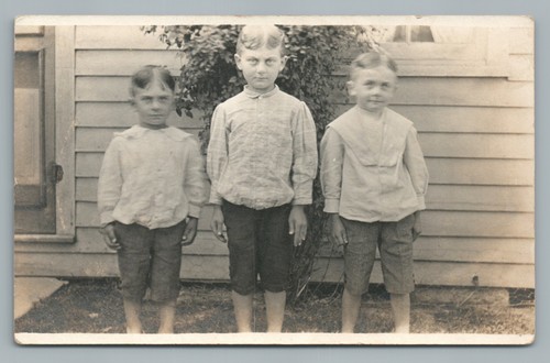 Mischievous Boys—Twins RPPC Antique Children Photo AZO Brothers 1910s ...