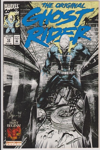 Original Ghost Rider Issue #12 Comic Book. Gary Friedrich. Marvel 1993 ...