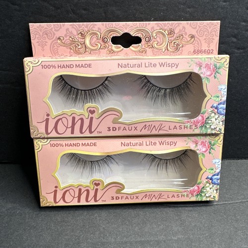 Ioni 3D Faux Mink Lashes Natural Lite Wispy LOT OF 2 BOXES | eBay
