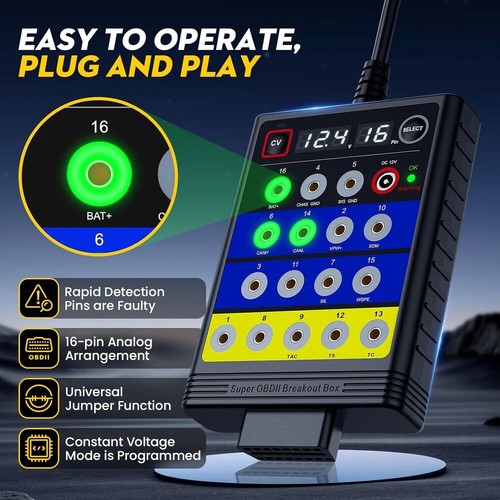 OBDII Breakout Box E-CU Bench Connector OBDII Protocol Detector | eBay