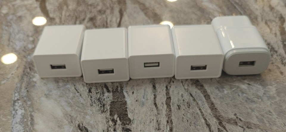 5 USB A To C Wall Charging Bricks And Cable | eBay
