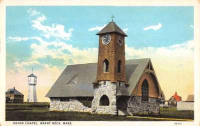 Brant Rock Massachusetts Union Chapel Exterior Antique Postcard K104268 ...