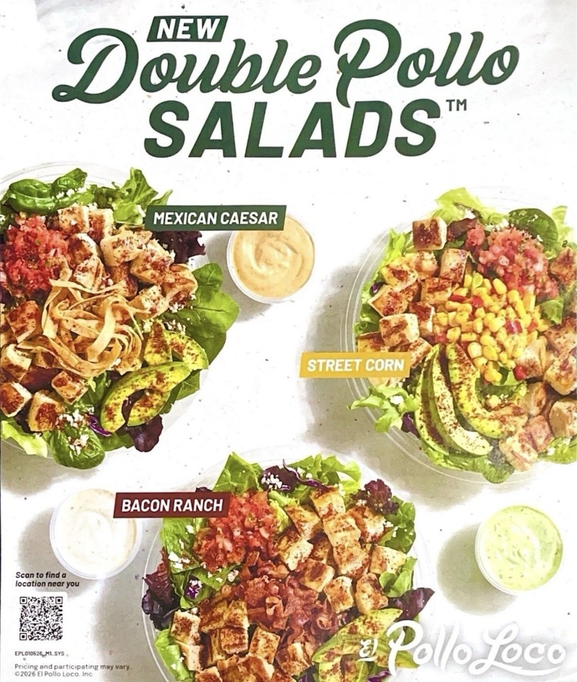 El Pollo Loco Coupons Fast Food Chicken One Sheet Of 8 Exp. 2/17/26 🍗🎫 ...