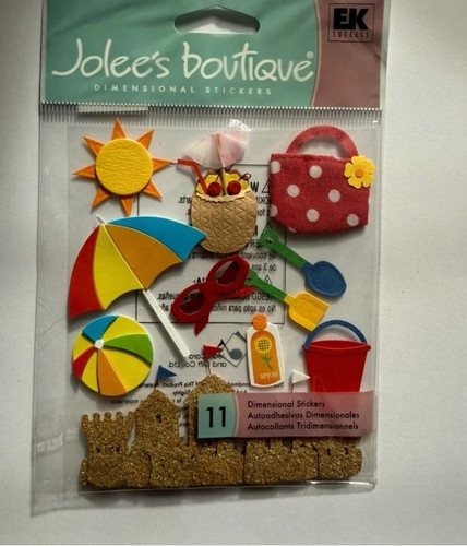 jolees boutique dimensional Scrapbook sticker-beach,summer,vacation ...