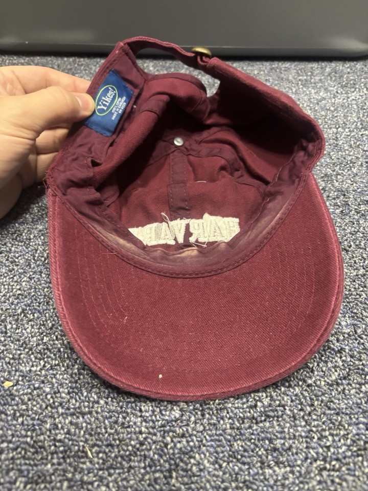 Vintage Harvard Crimson Hat Cap Strap Back Adjustable NCAA | eBay