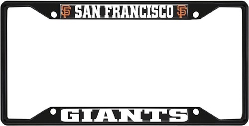 San Francisco Giants Black Metal License Plate Frame Tag Cover, 6x12 ...