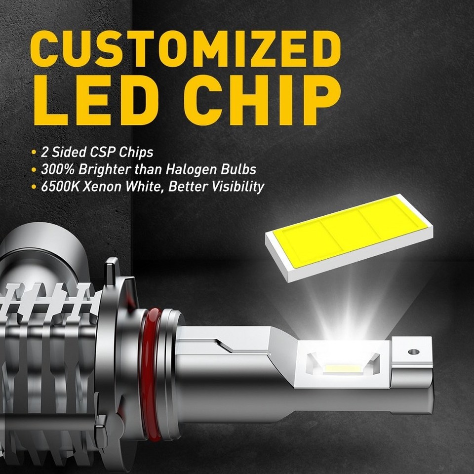 M4 AUXITO 9145 H10 9140 White LED Fog Light Foglamp Driving Bulb No ...