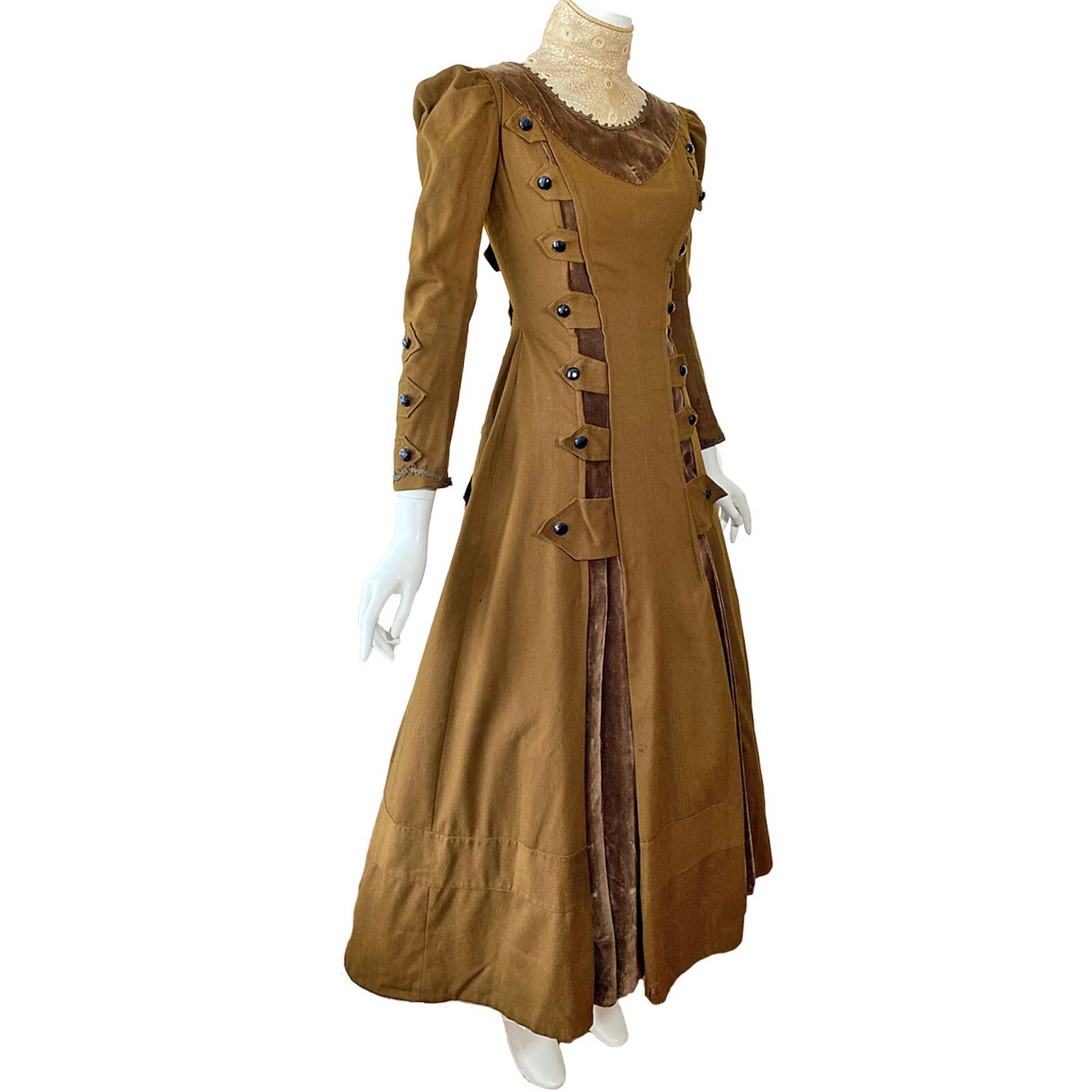 Antique Edwardian Wool Day Dress Victorian - Gem