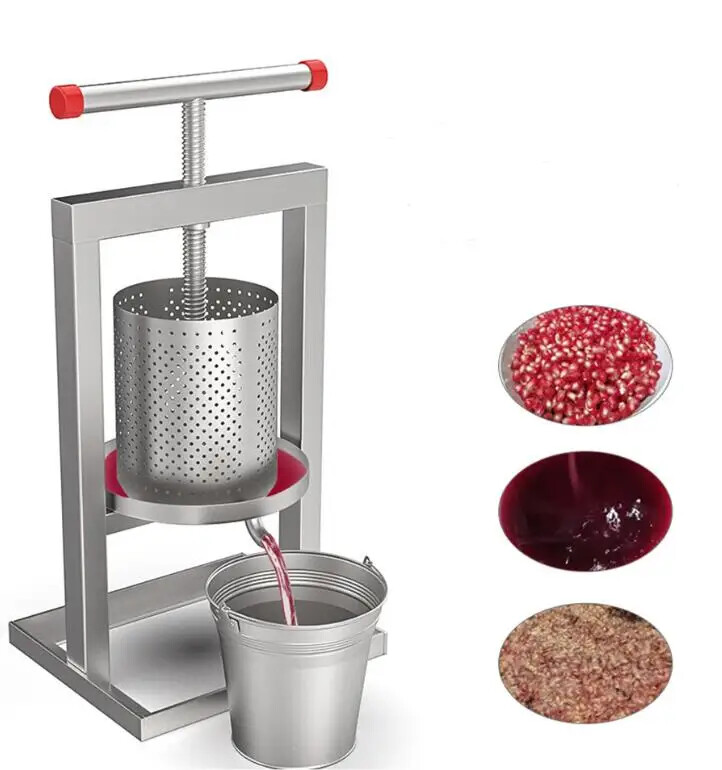 1 Gallon Fruit / Vegetable Press Squeezer Machine Grapes Extractor Wine ...