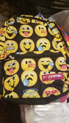 Backpack - Emojination - Faces Icon Pattern 16" School Bag 149059 | eBay