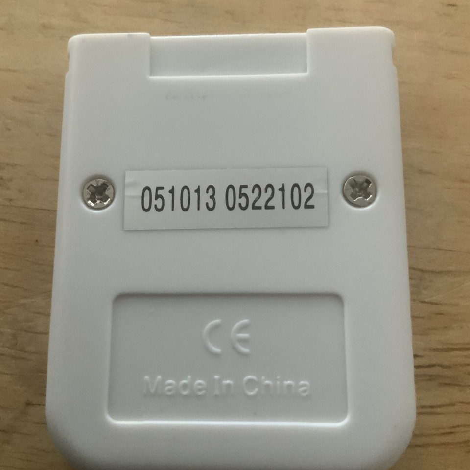 64 MB (1019 Blocks) Memory Card for GameCube KMD White Working | eBay