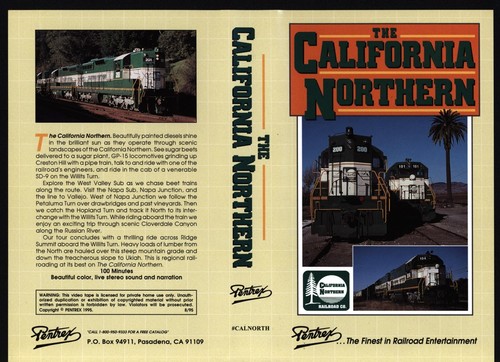 The California Northern (VHS Tape) Pentrex Railroad Video | eBay