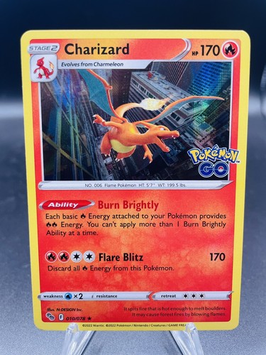 Pokemon Charizard 010/078 Pokemon GO Holo Rare NM | eBay