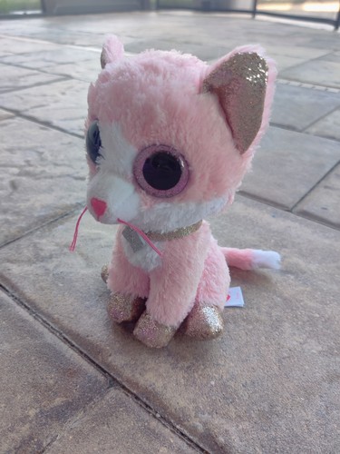 TY Beanie Boos - FIONA the Pink Cat (Glitter Eyes) (6 inch) - MWMTs Boo ...
