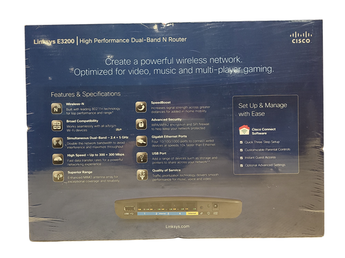Cisco Linksys E3200 - High Performance Dual-Band N Router New Q$ | eBay