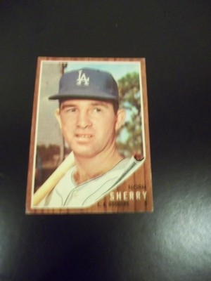 1962 Topps #238 Norm Sherry L.A. Dodgers Baseball Card EUC | eBay