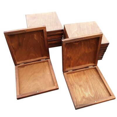 WOODEN CD BOX, SET OF 10, IN BROWN COLOR CLOSED FOR MAGNET | eBay UK
