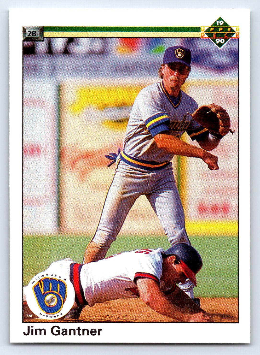 1990 Upper Deck #218 Jim Gantner Milwaukee Brewers BASEBALL Card | eBay