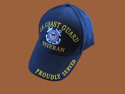 UNITED STATES COAST GUARD VETERAN HAT BALL CAP USCG PROUDLY SERVED | eBay