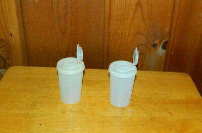 Vintage Tupperware Salt & Pepper/Seasoning Shakers 102-20, 102-19, Flip ...