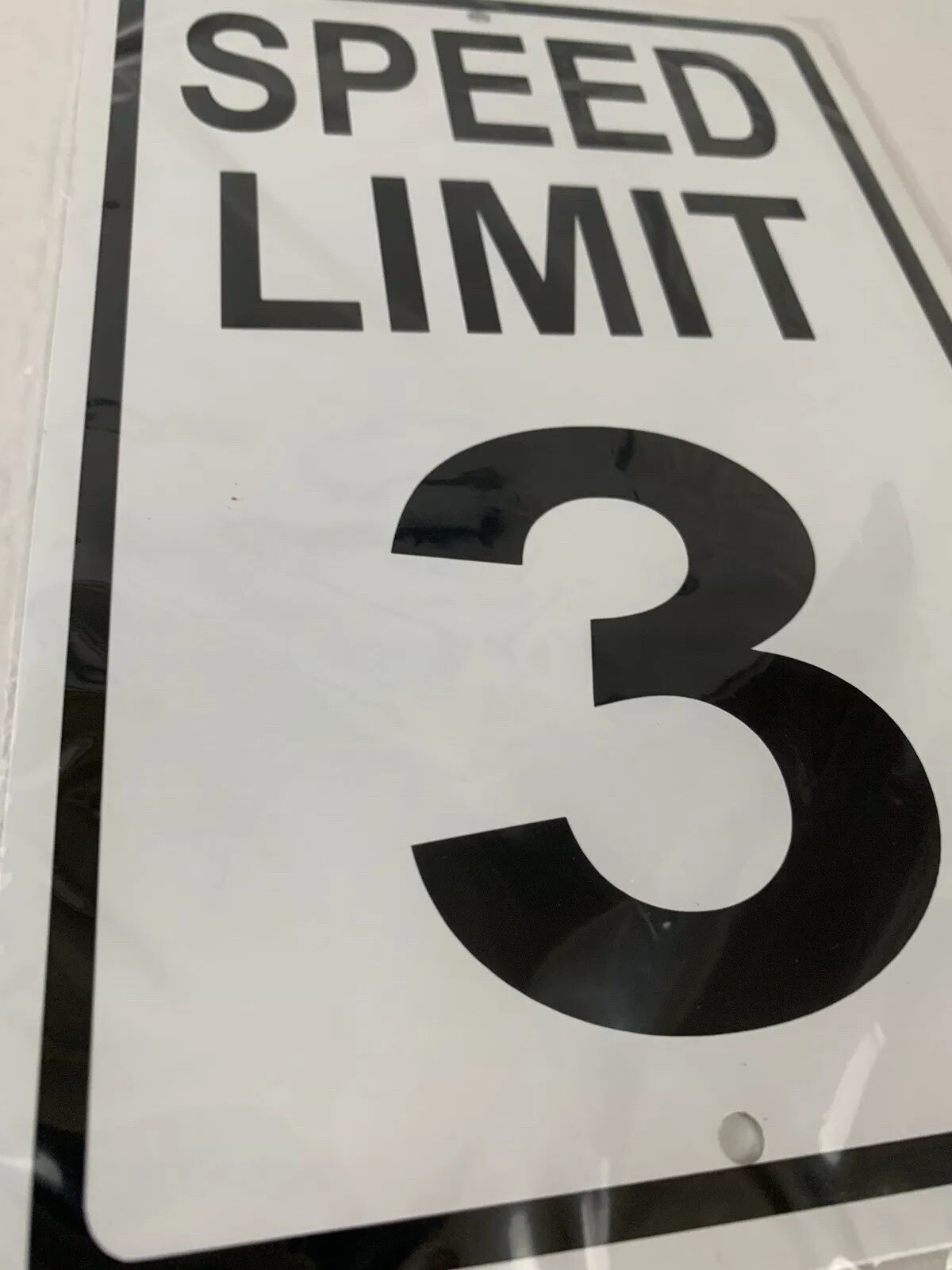 Speed Limit 3 mph Mini Metal Street Sign 6”x9” (NEW) 3rd Birthday Party ...