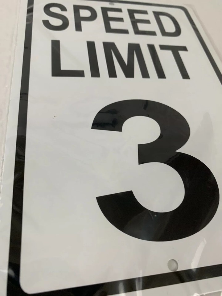 Speed Limit 3 mph Mini Metal Street Sign 6”x9” (NEW) 3rd Birthday Party ...