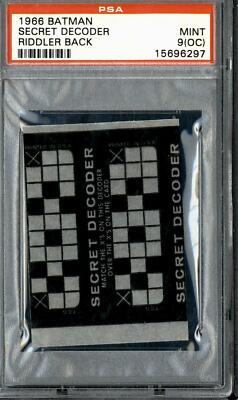 1966 Topps Batman Riddler Back Secret Decoder - PSA 9 | eBay