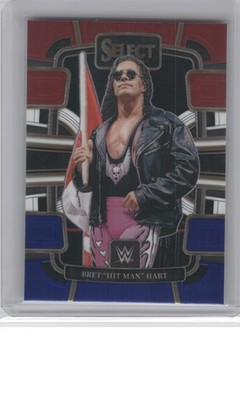 2024 Panini Select WWE #59 Bret "Hit Man" Hart Red and Blue Prizms ...
